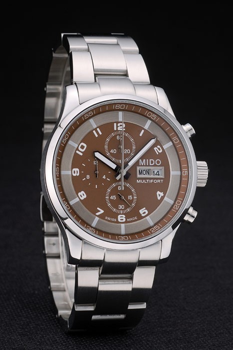 Mido Multifort acero inoxidable Bisel Brown Dial 80283 – Replicas ...